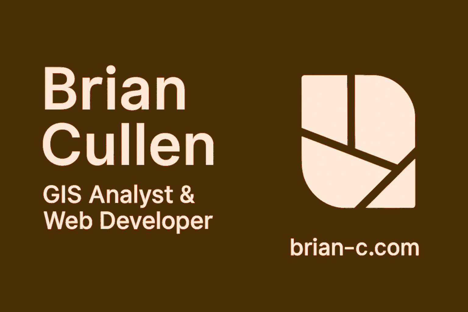 Brian Cullen | GIS Analyst & Web Developer